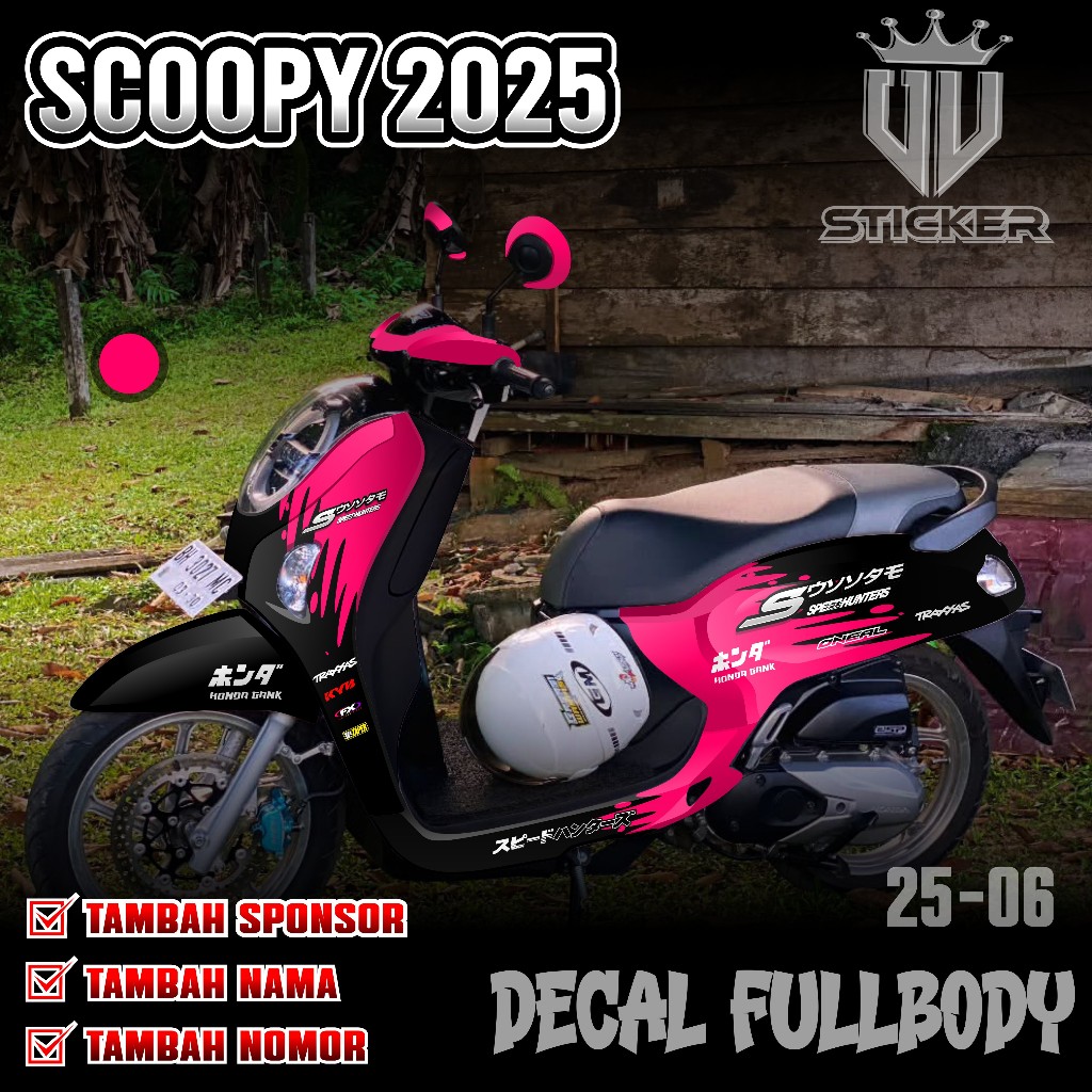 LATEST Full Body Decal Sticker Honda Scoopy New Prestige Sporty 2025 ...