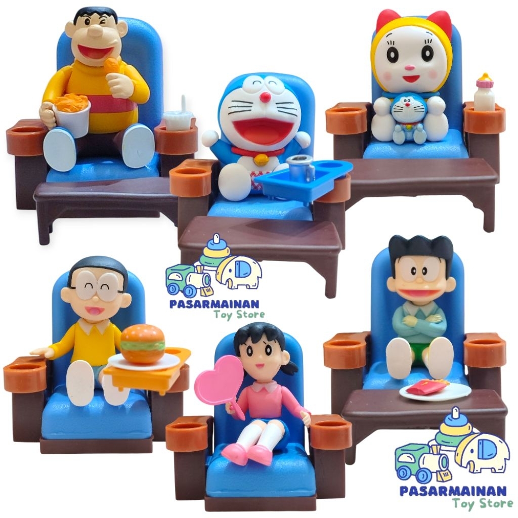 Blind Box Figure Doraemon Cinema Set of 6 Nobita Suneo Shizuka Doraemon ...