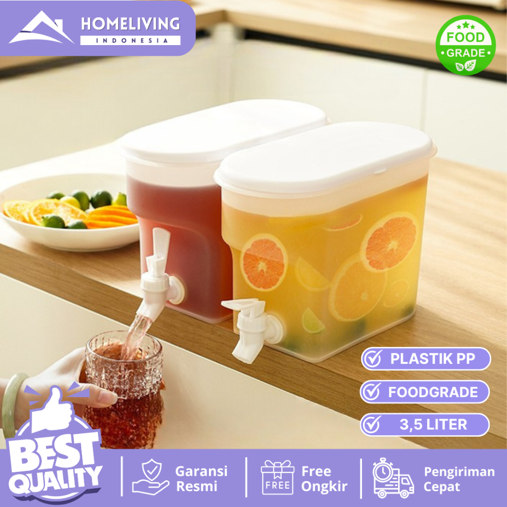 HomeLiving Portable Juice Dispenser 3.5 Liter Multi-Purpose Juice ...