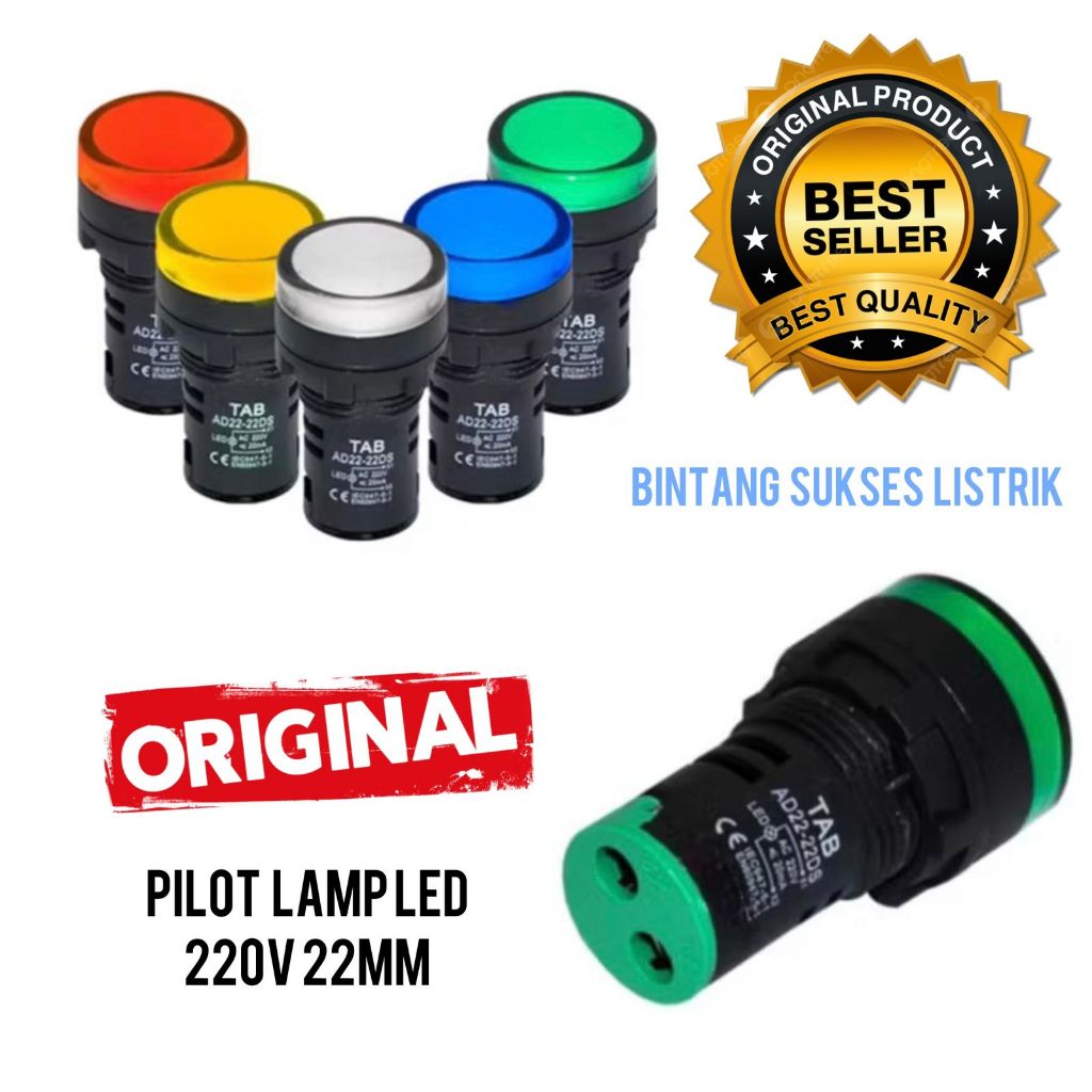 TAB Pilot Lamp Led 22mm AD22-22DS 220v - Pilot Indicator Light 22mm ...