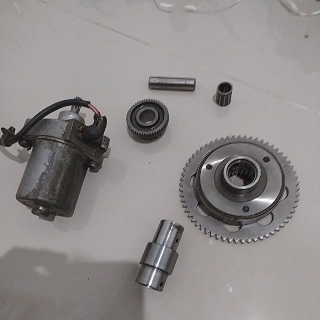 Double starter dynamo starter gear starter satria 2 stroke shark lumba ...