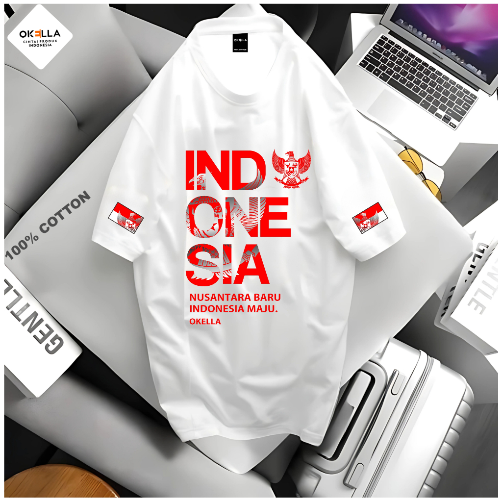 OKELLA Merdeka Indonesia T-Shirt - Garuda & Flag Design | NEW ...