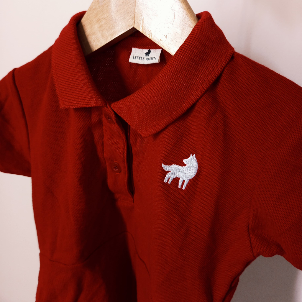 LITTLE WARREN Clothes Premium Dark Red Children's DressPOLO (Children's ...