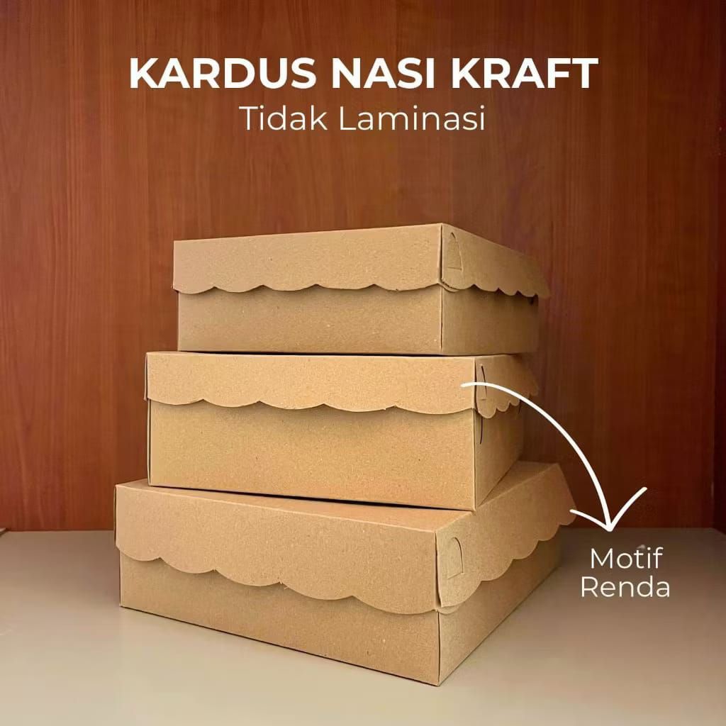 [ECER] Cardboard Rice Box Set Mica Side Dish Rice Box Catering Dus Rice ...