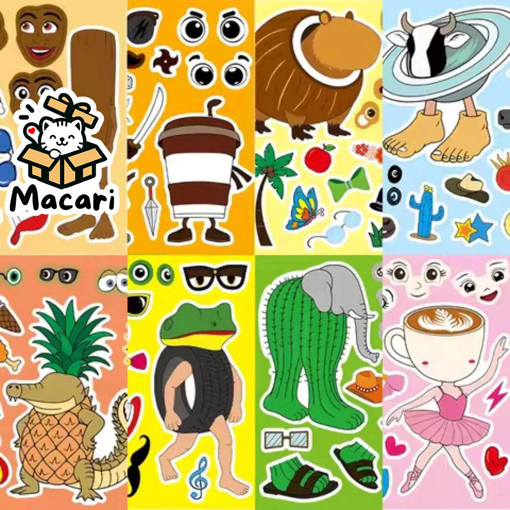 [BRAINROT] DIY Brainrot Anomali Face Changing Puzzle Sticker DIY ...