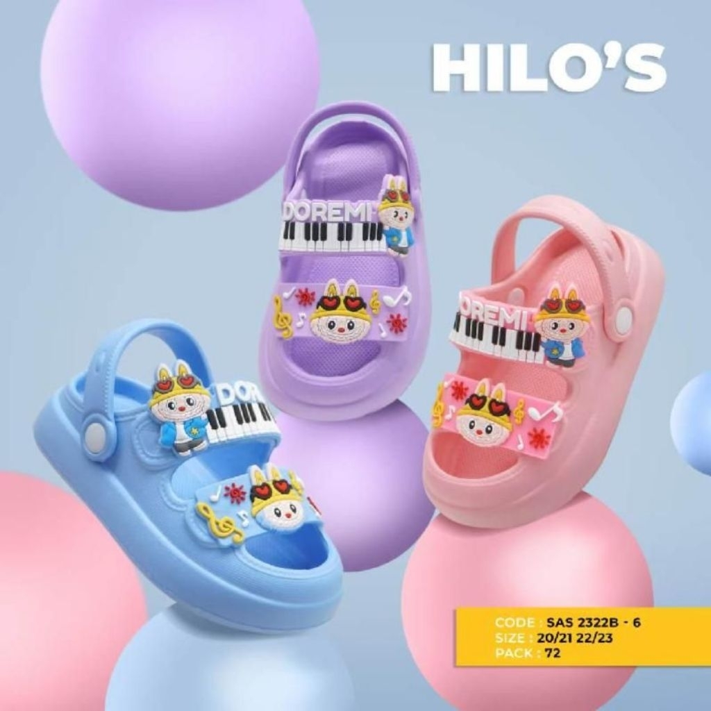 [WHOLESALE] Hilos Children's Sandals 2322-6 Labubu Music Character ...