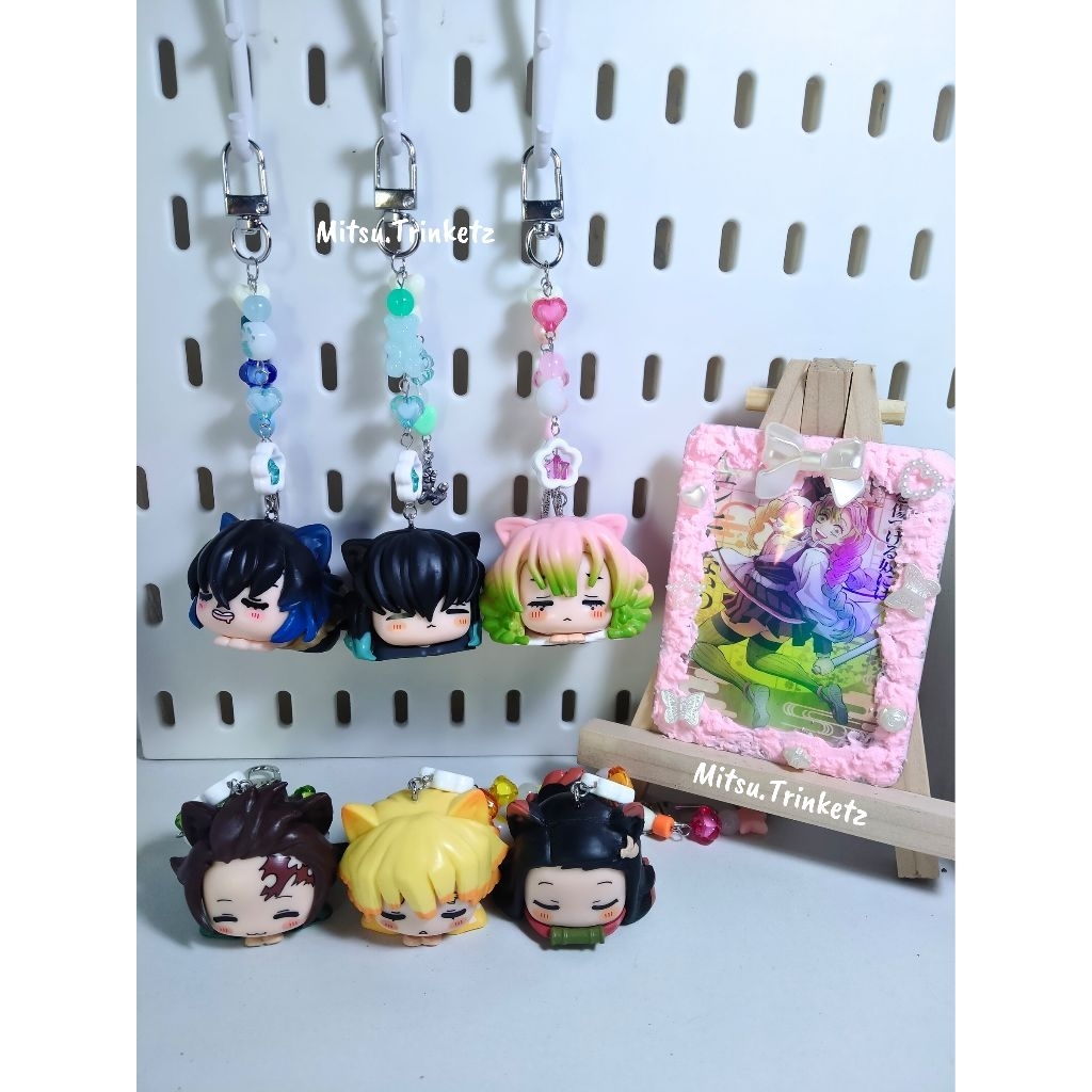 Keychain Bagcharm figure demon slayer chibi neko - Mitsuri Tanjiro ...