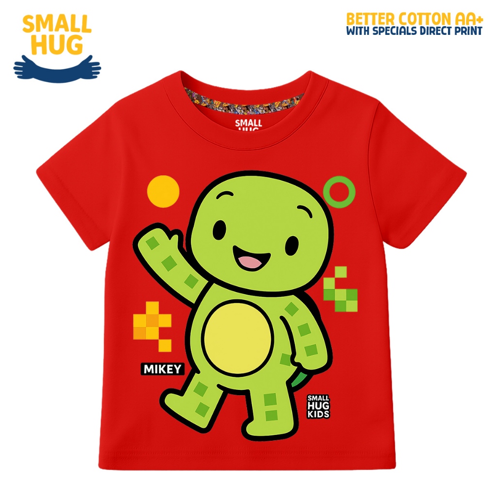 MERAH SMALL HUG KIDS - Boys' Cartoon JJ & MIKEY FUNNY Red T-shirt Tops ...