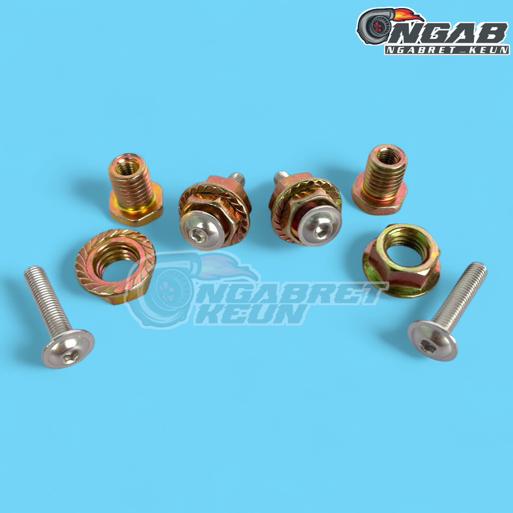 4 STAINLESS BOLTS AND WINDSHILED VISOR BOLT NUTS NMAX OLD NEW LEXI XMAX ...