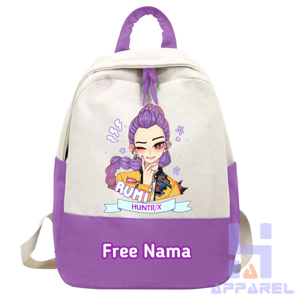RUMI KPOP DEMON HUNTERS CHARACTER CHILDREN'S BACKPACK FREE NAME ...