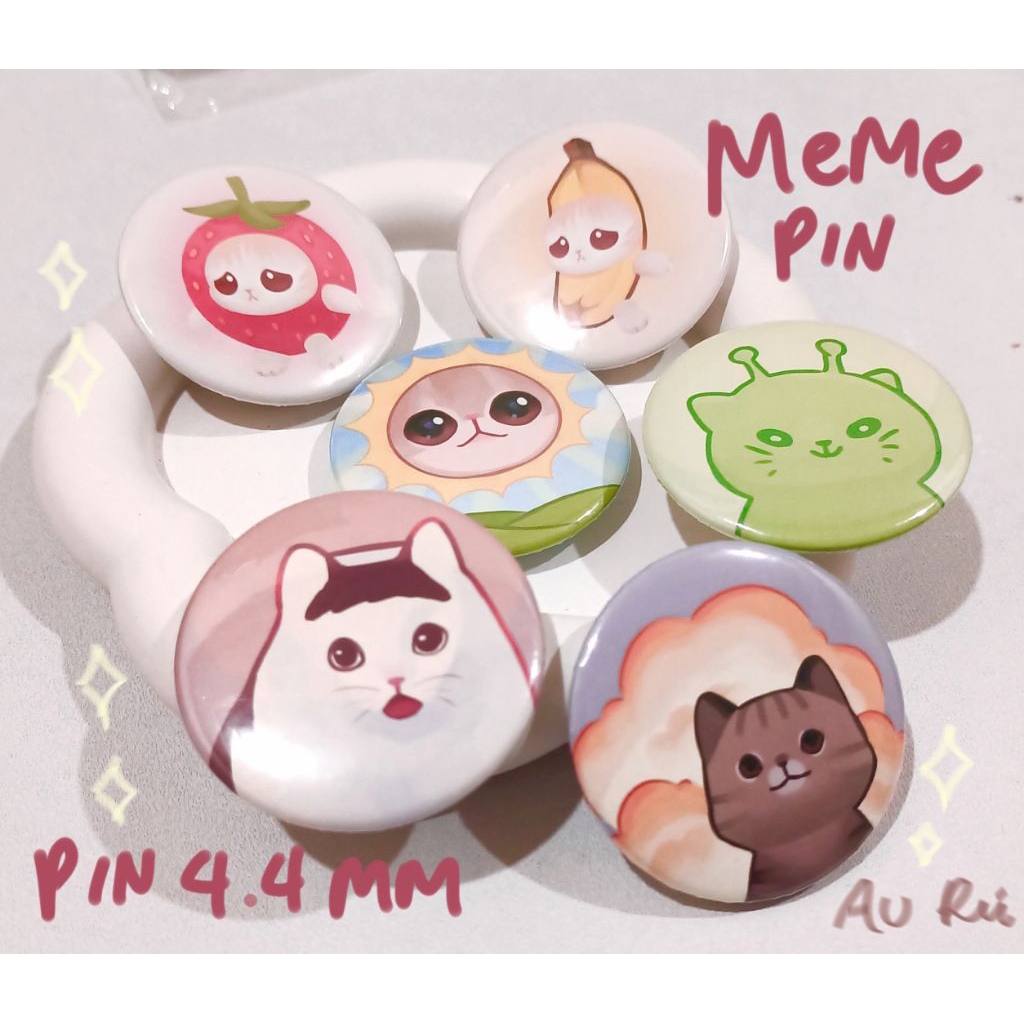 Various meme pin | Cute and funny cat hamster | Merch by au rei ...