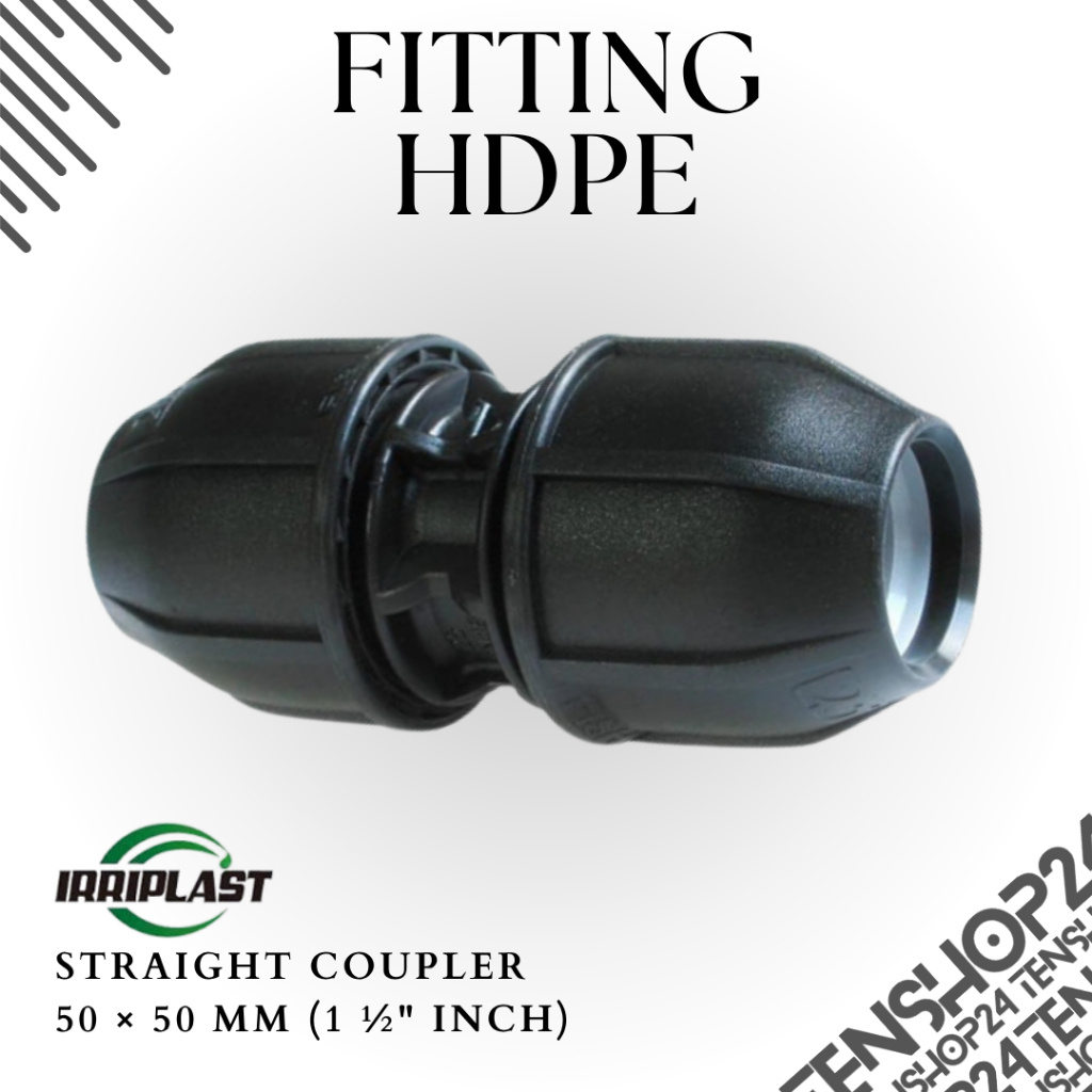 Coupler Pipe Connection/ HDPE Straight Socket/ size - 50 x 50 mm (1 1/2 ...