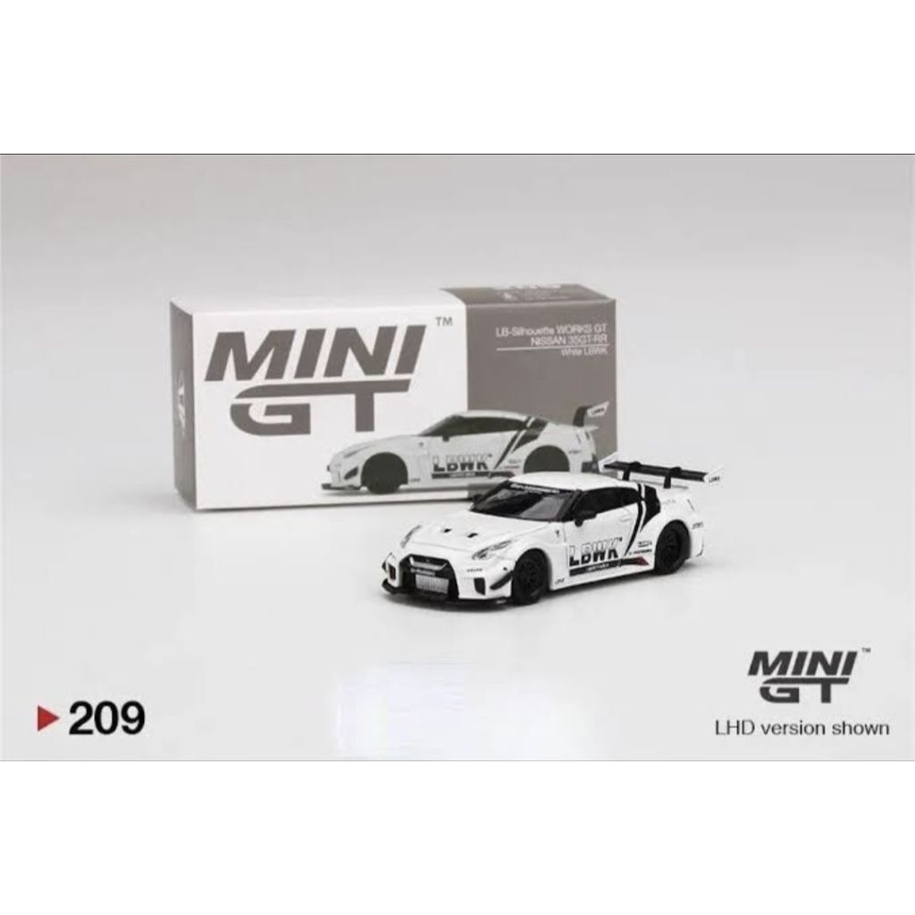 Mini GT 209 Nissan GTR R35 LBWK White | Shopee Philippines