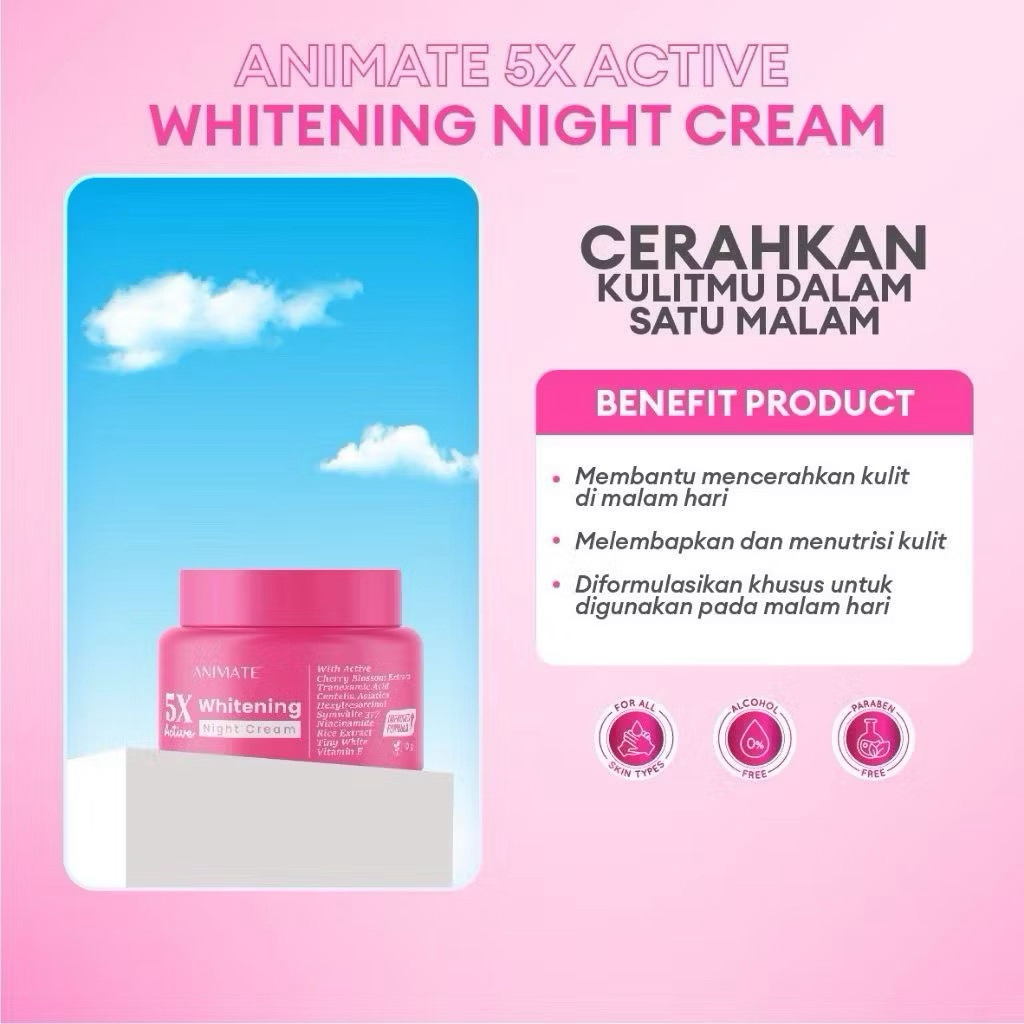 Animate Whitening Night Cream 10g | Shopee Philippines