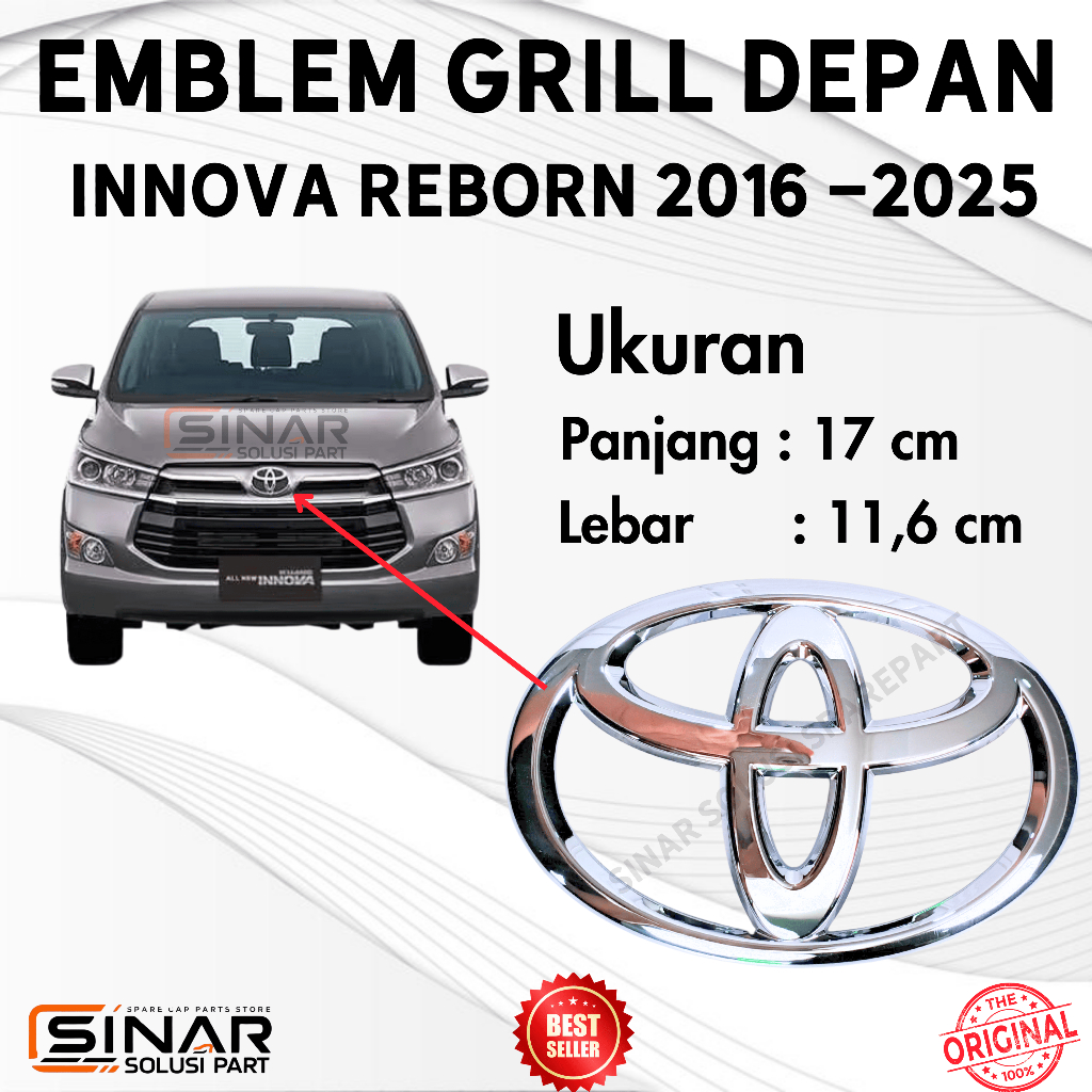 Original Best Quality Front Grill Emblem for Innova Reborn 2016-2025 ...