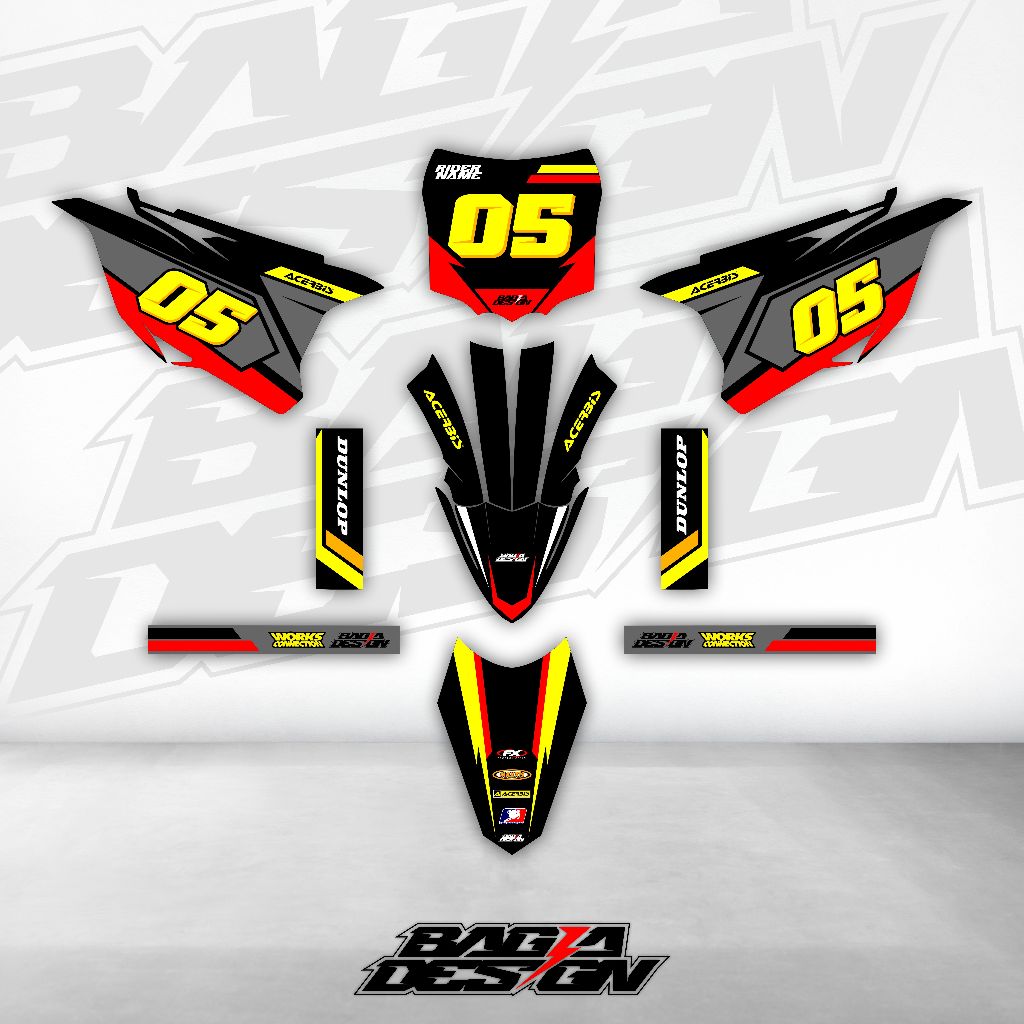 KAWASAKI KX 85 DECAL PREMIUM COSTUME DESIGN WITHOUT TANK FREE REQUEST ...