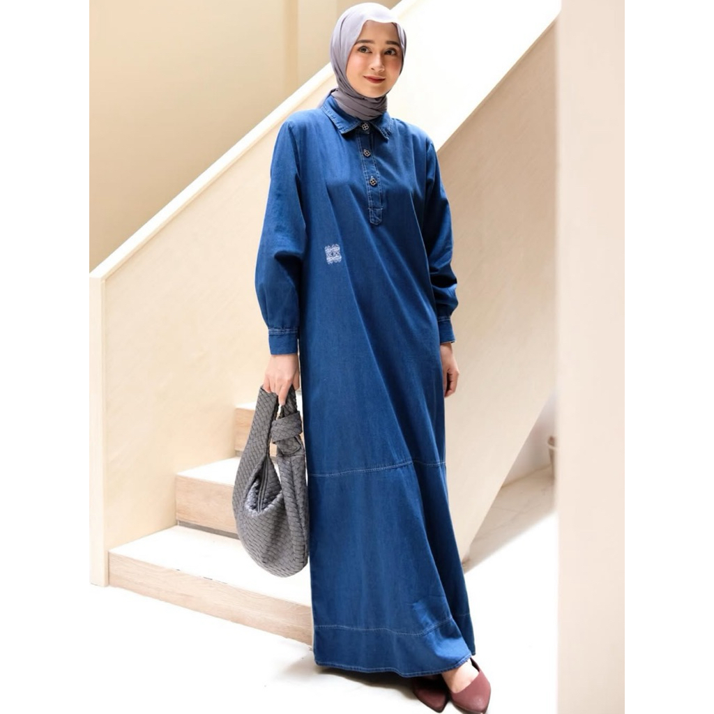 CORDY - mora denim dress CHG909 | Shopee Philippines