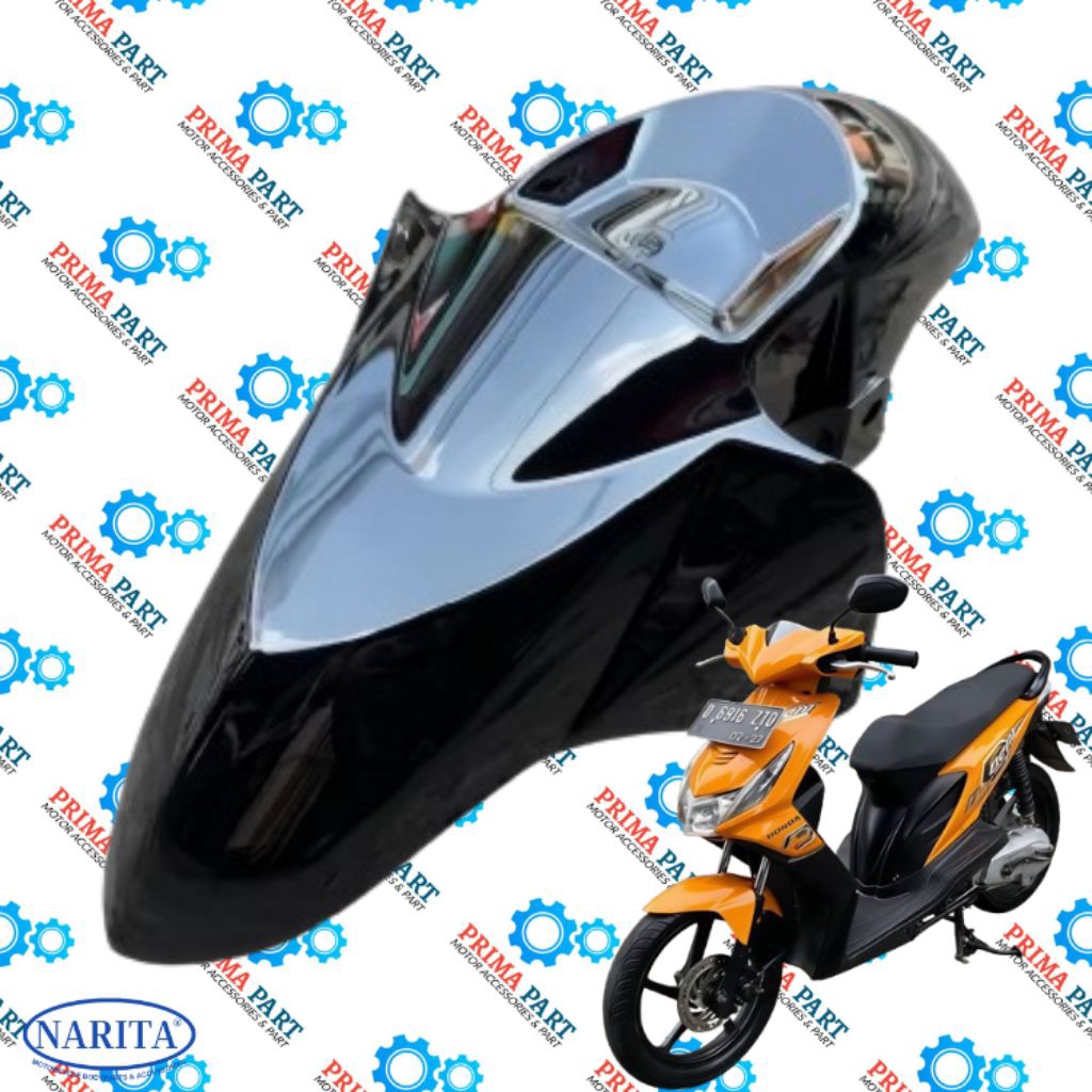 Beat Carburetor Front Fender 2008 2009 2010 Glossy Black | Shopee ...
