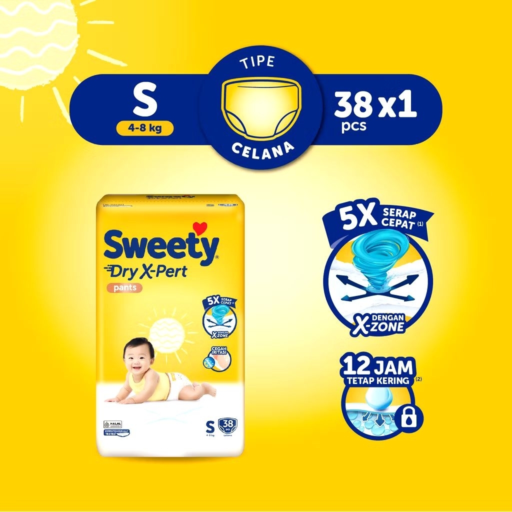 Sweety Bronze DRY X-PERT Pants S 38s X-ZONE | PAMPERS SWEETY | Shopee ...