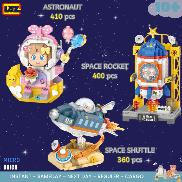 LOZ micro brick space series 8828 - 8830 - MICRO nano brick space theme ...