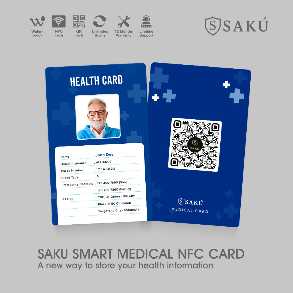 POCKET Smart Medical Health Card NFC ID Card Smart Medical Record ...