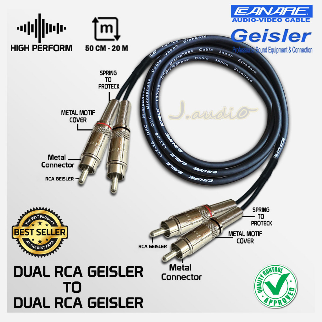 JAPAN STANDARD - Audio Cable/Power cable 2x RCA To 2x RCA Geisler ...