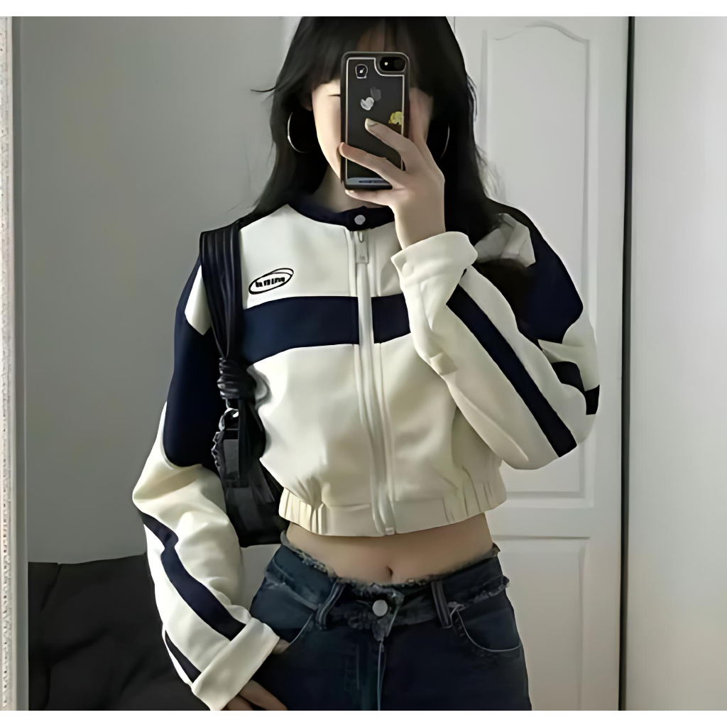 WOMEN'S ANSWER CROP ZIPPER JACKET | Shopee Philippines