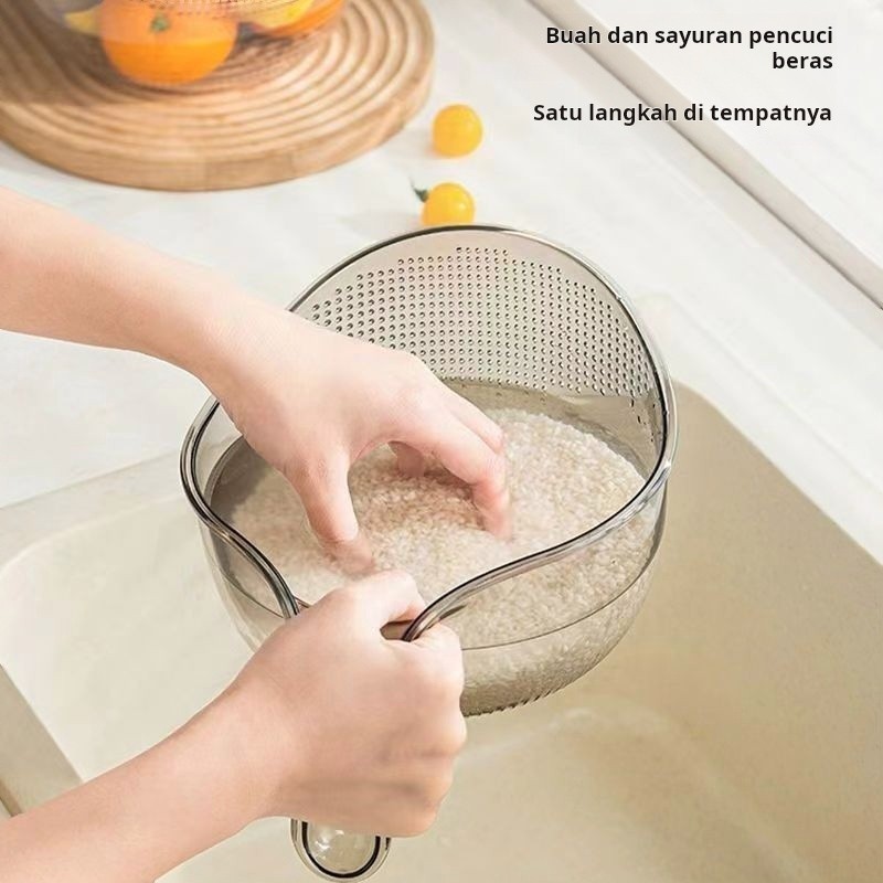 TMO Transparent Rice Washing Strainer Extra Large Food Grade PP Rice ...