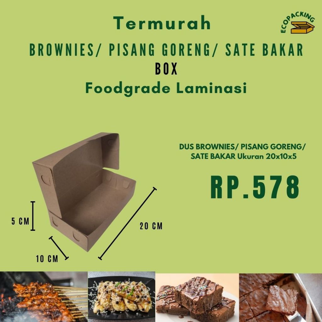 DUS BOX BROWNIES BOX / FRIED BANANA / SATE TAICHAN / BURNING ...