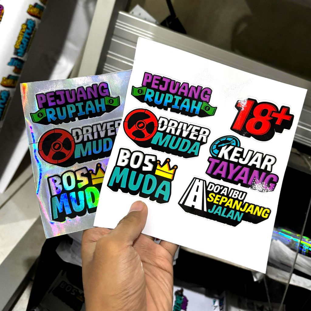 RAINBOW HOLOGRAM STICKER PACK RUPIAH WARRIOR YOUNG DRIVER MOTHER'S ...