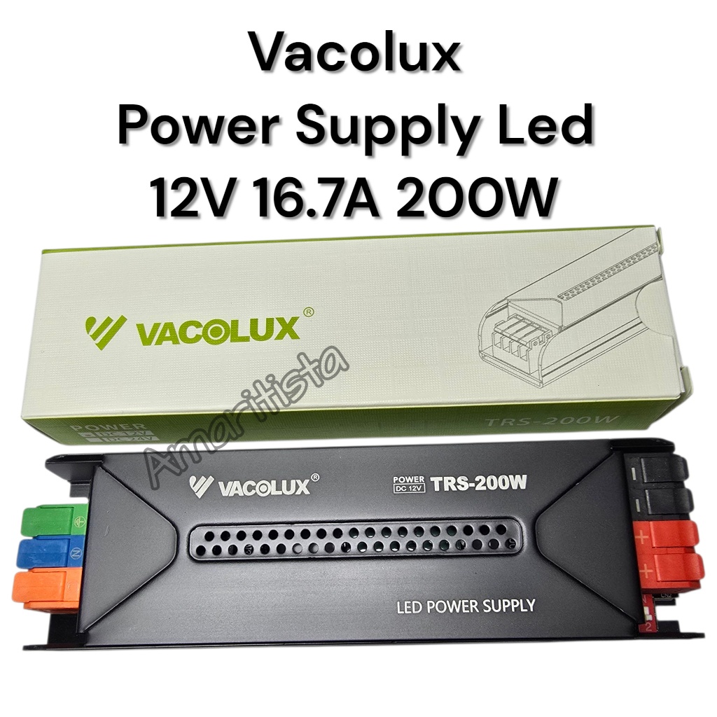 Vacolux Premium 12V 12Volt 200W 16.7A Slim LED Power Supply AC180-265V ...