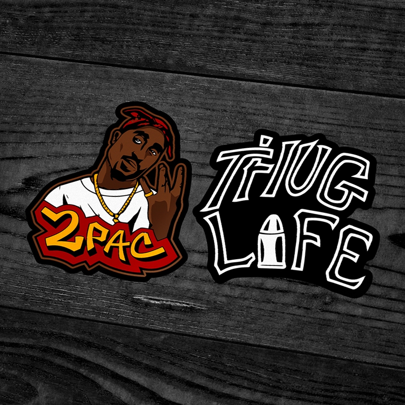 2Pac / Thug Life - Sticker Rapper 2Pac / Thug Life (BOOTLEG) | Shopee ...