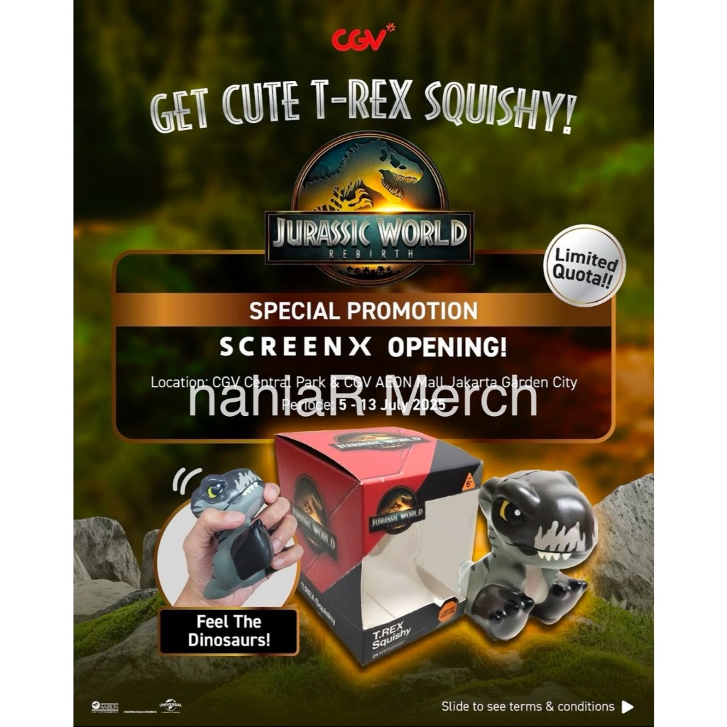 Jurassic World: Rebirth x CGV Official T-REX Squishy | Shopee Philippines