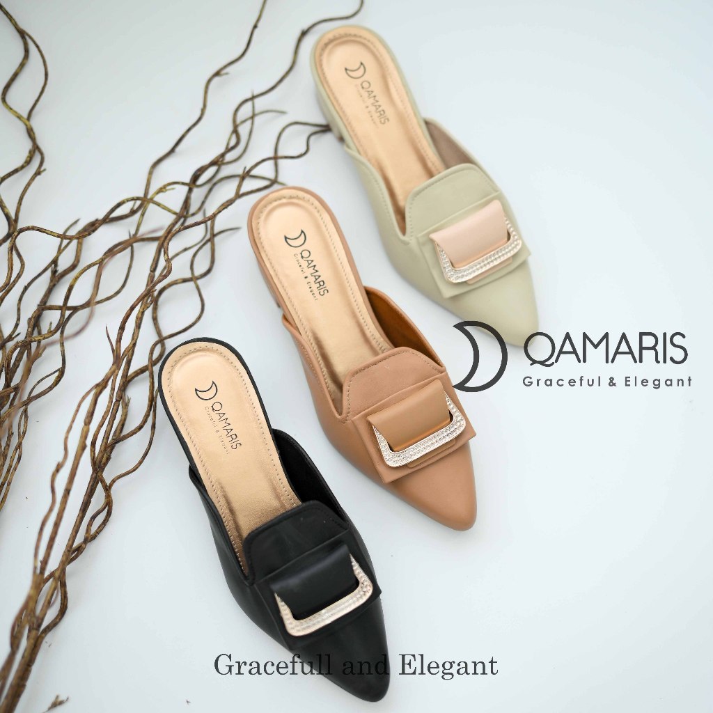 QR-10 Shanum Women's Mules Sandals 3cm Heels | Shopee Philippines