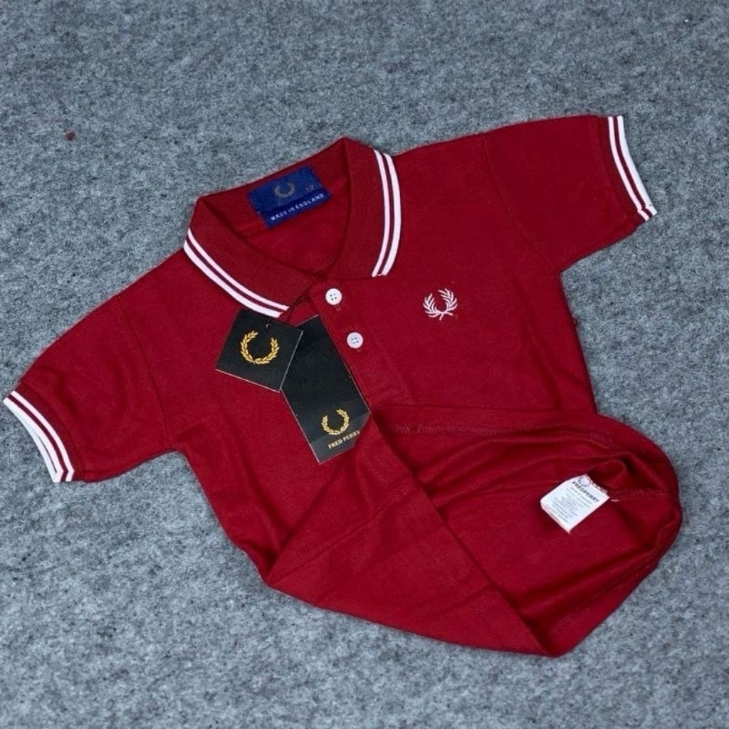 FRED PERRY Collared T-Shirt Fred PerryPOLO for Kids Ages 1-12 T-Shirt ...