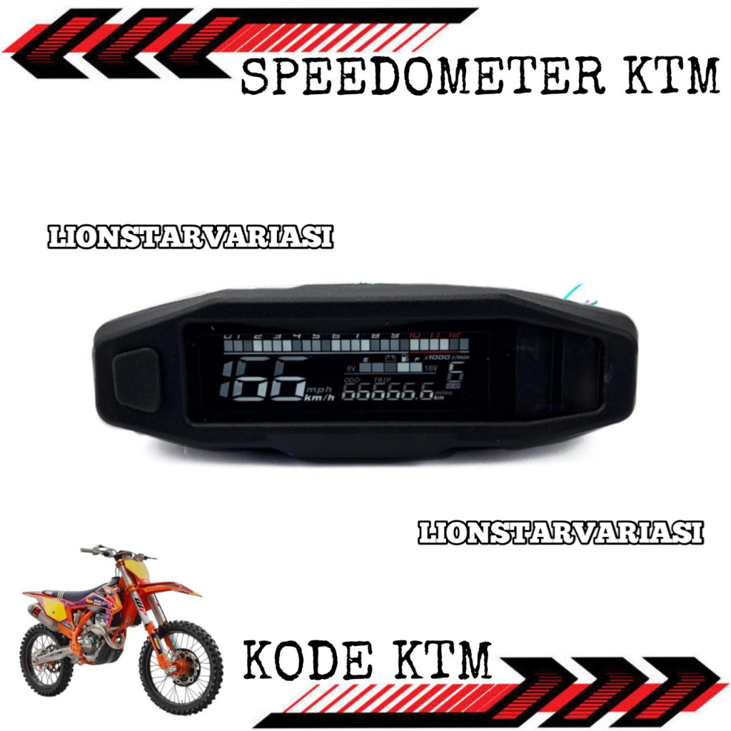 Koso Mini Digital Speedometer Speedo Kilometer KTM Mini Speedometer KTM ...