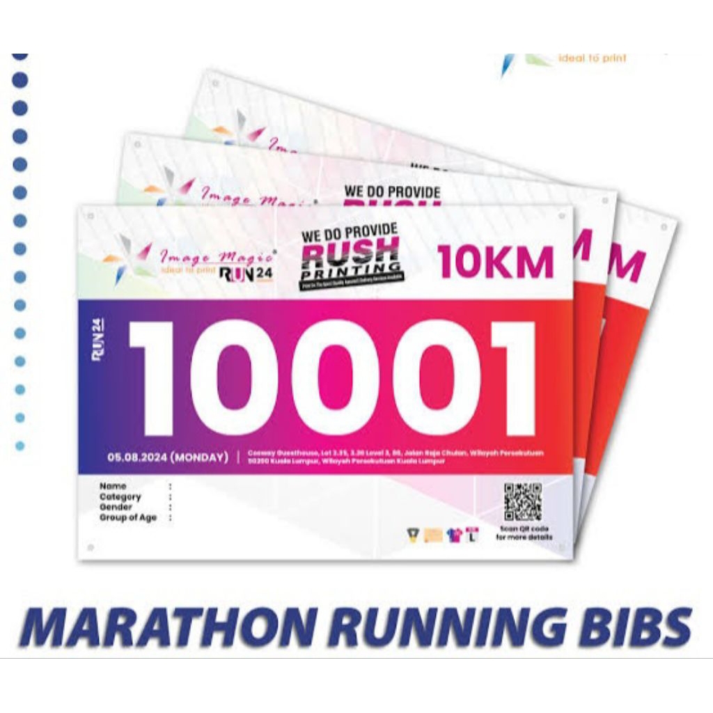 BIB Marathon Running Chest Number, Bicycle event Chest Number Albatros ...