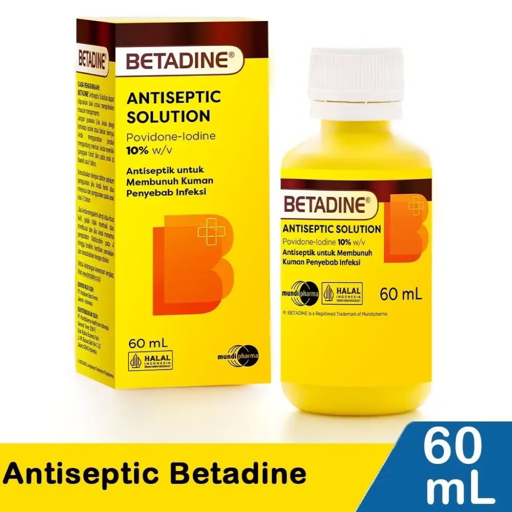 BETADINE ANTISEPTIC SOLUTION - Wound Medicine 60ml / 60 ml | Shopee ...