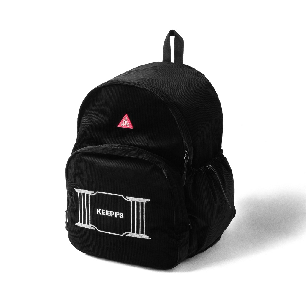 KEEPFS | Corduroy Black Backpack | Pole Pole | Shopee Philippines