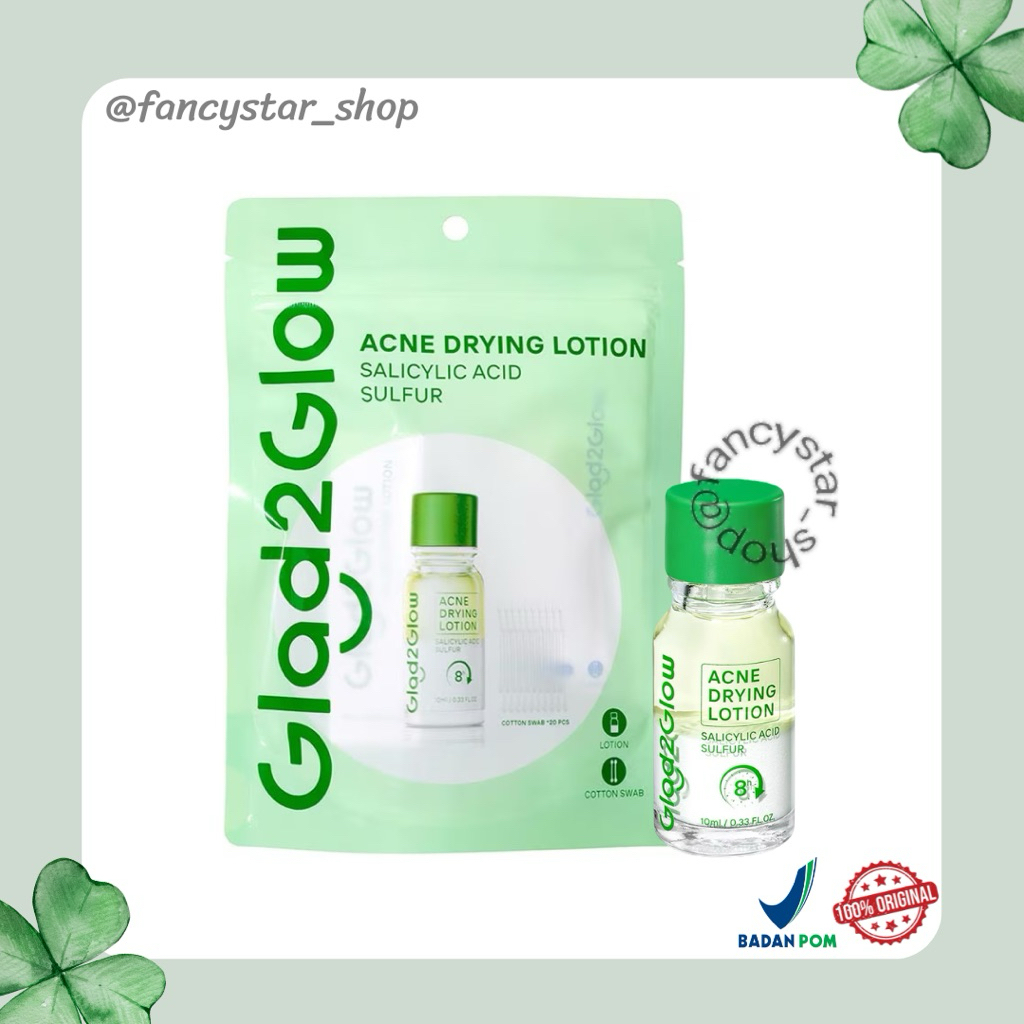 GLAD2GLOW G2G Acne Drying Lotion Salicylic Acid Sulfur (10ml) | Shopee ...