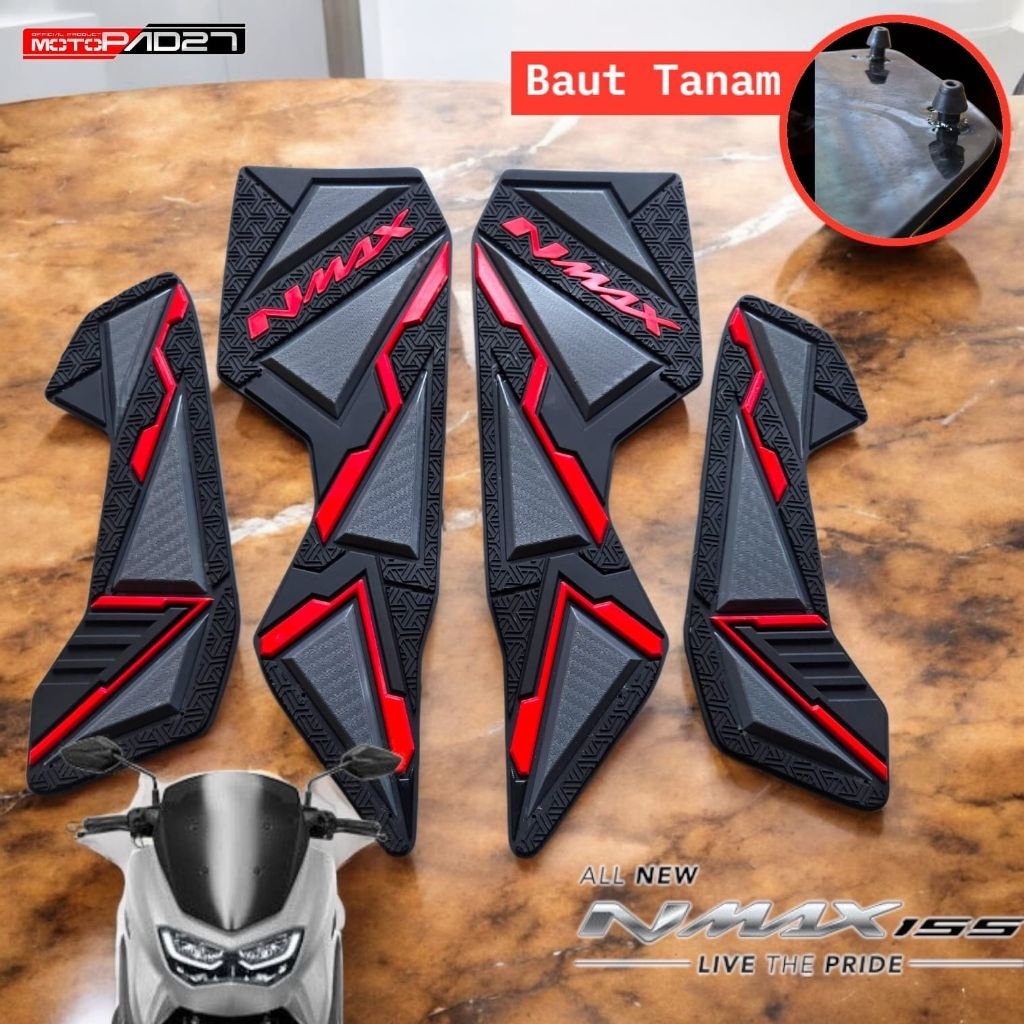 YAMAHA NMAX NEW MOTORCYCLE CARPET 2020 - 2024 NEW NMAX FOOTSTEP CARPET ...
