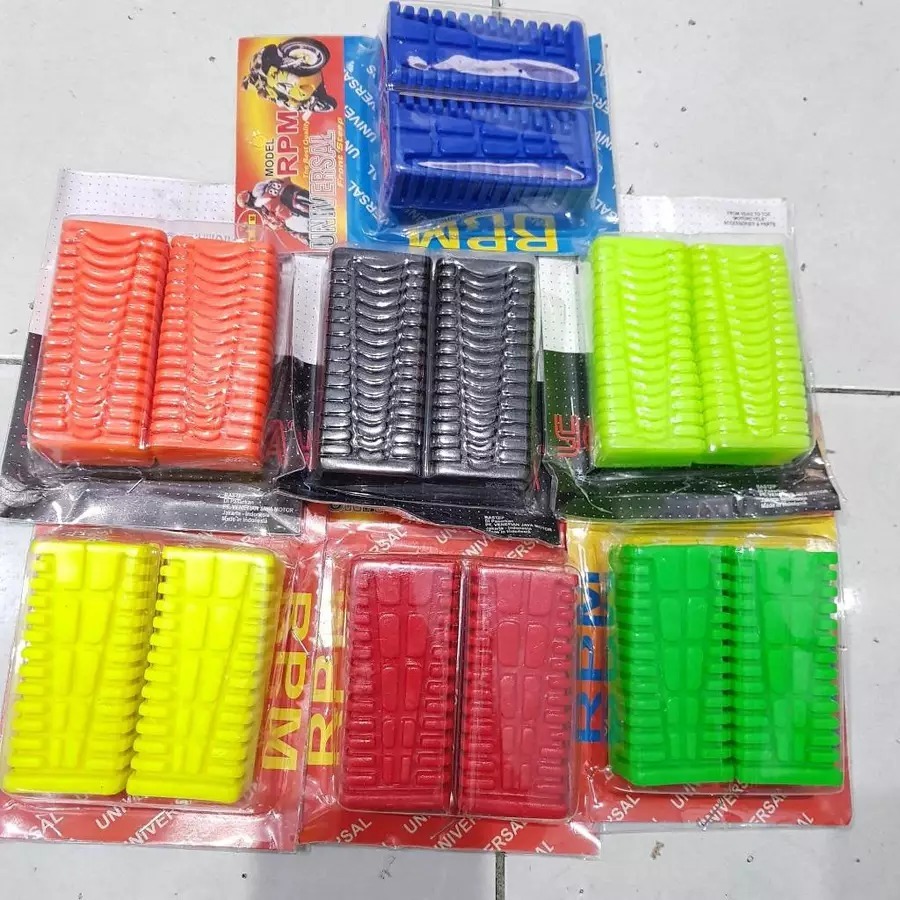 COLORFUL MOTORCYCLE FRONT RUBBER STEP FOR ALL UNIVERSAL MOTORCYCLES ...