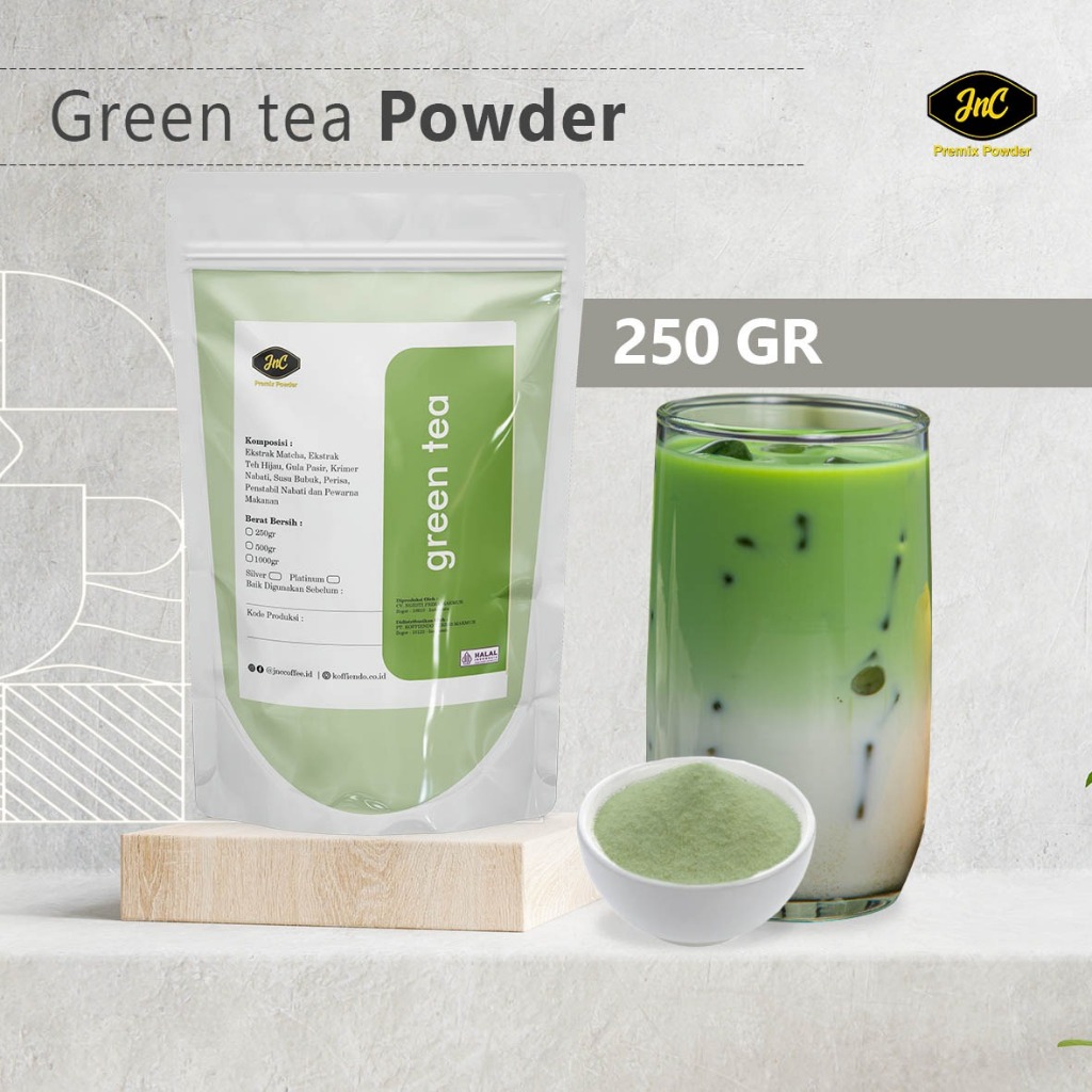 HIJAU JnC Green Tea Powder 500 Gr | Green Tea Flavored Drink Powder ...