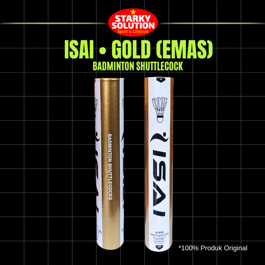 Shuttlecock ISAI GOLD GOLD Shuttlecock Badminton Duck Feather Original ...