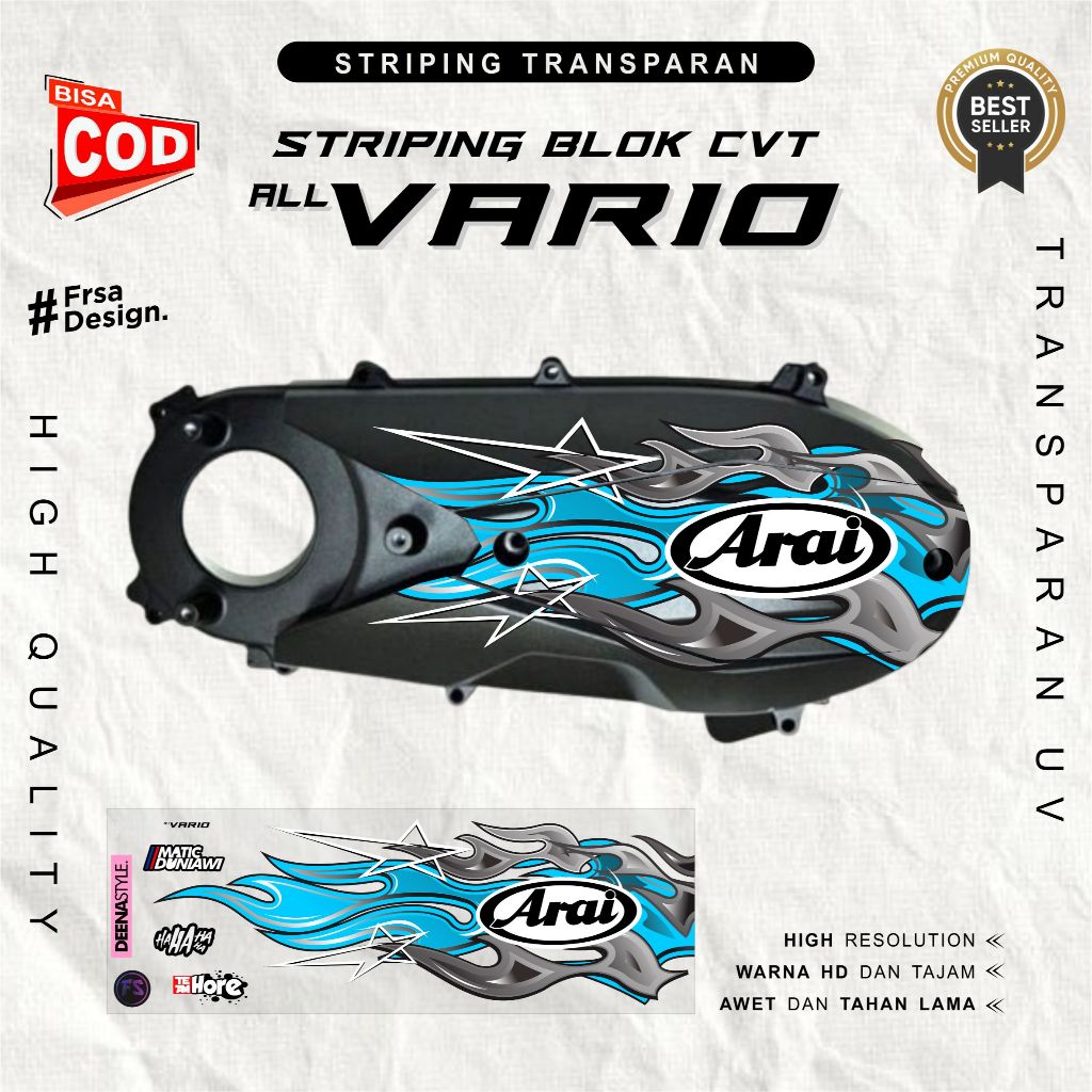Honda VARIO Transparent CVT Sticker with Flame Motif | Shopee Philippines
