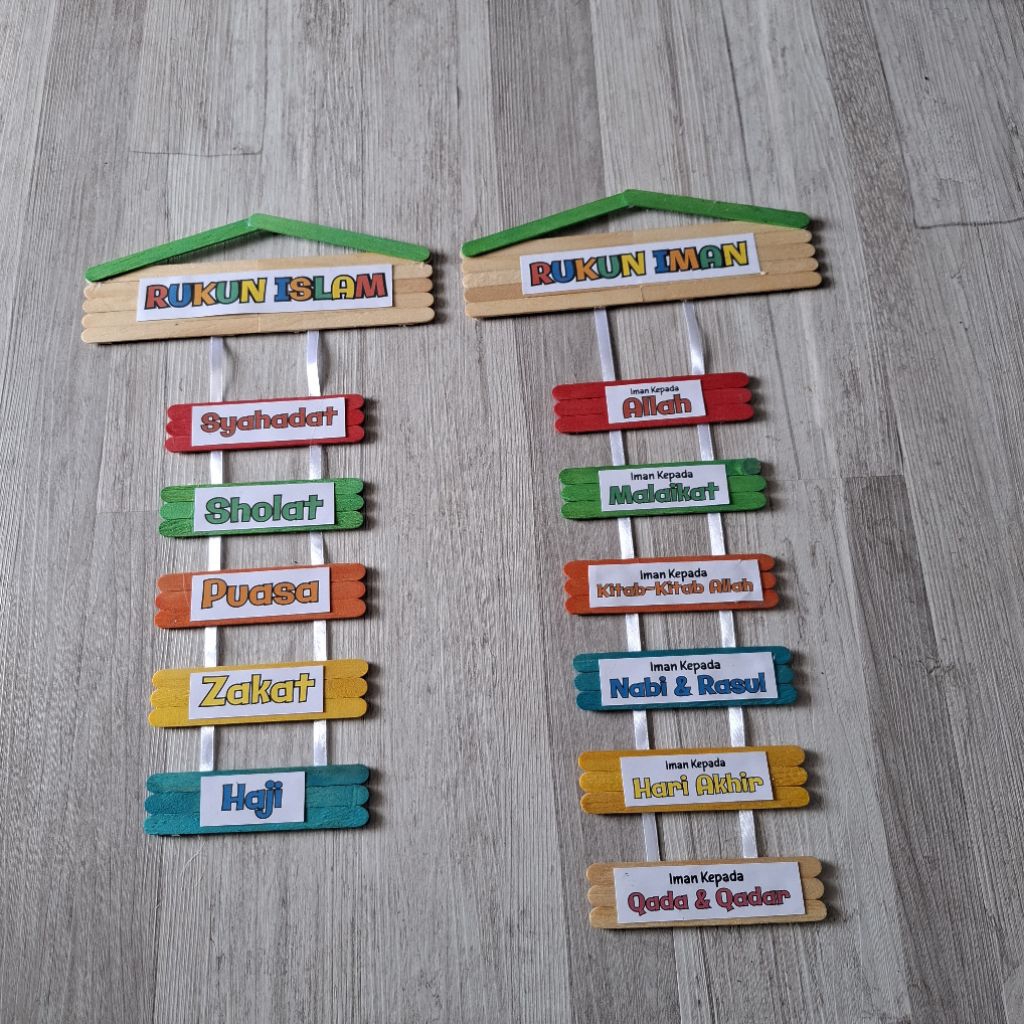 Crafts Wall decorations Pillars of Islam and the Pillars of Faith from ...