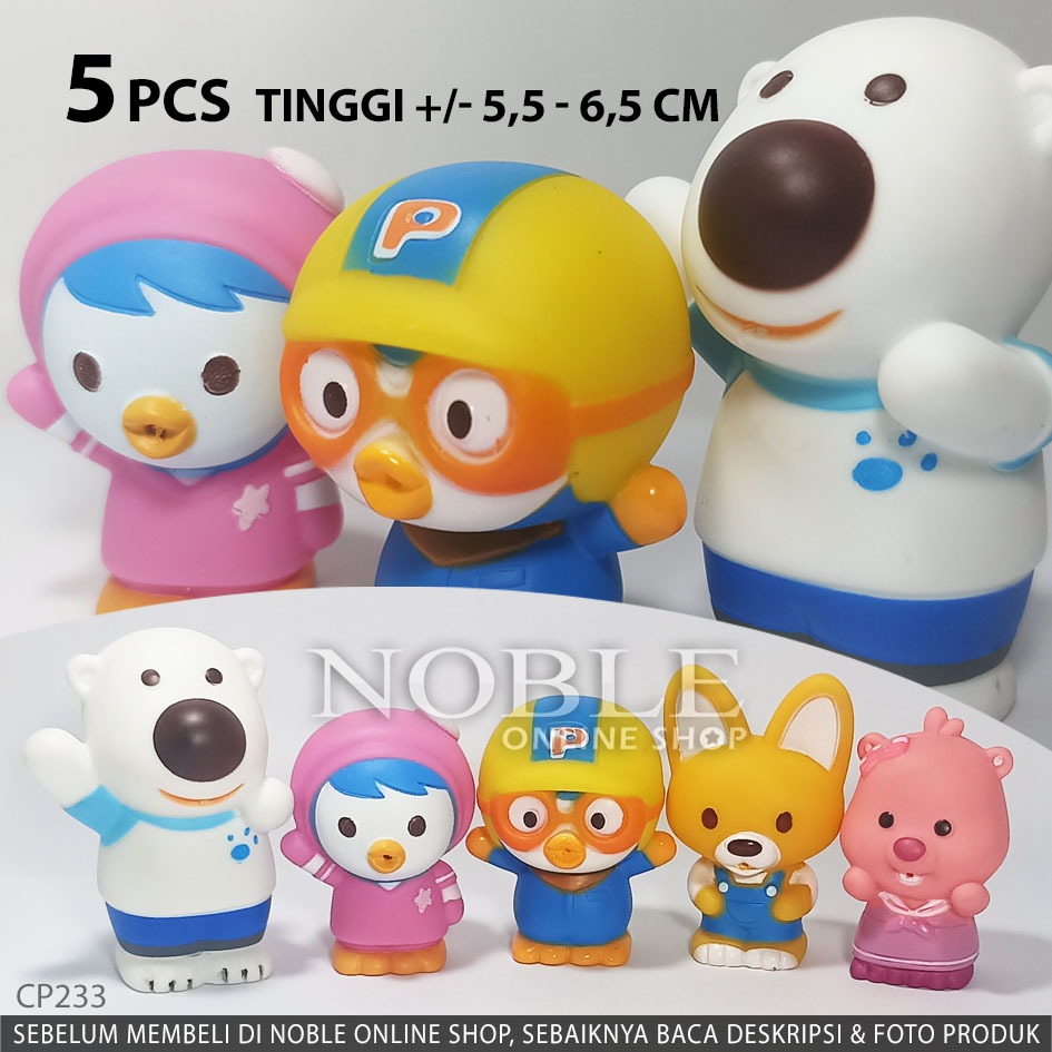 5 pcs Figure Penguin Pororo Bear Fox Other Berang Pororoo Animal Chibi ...
