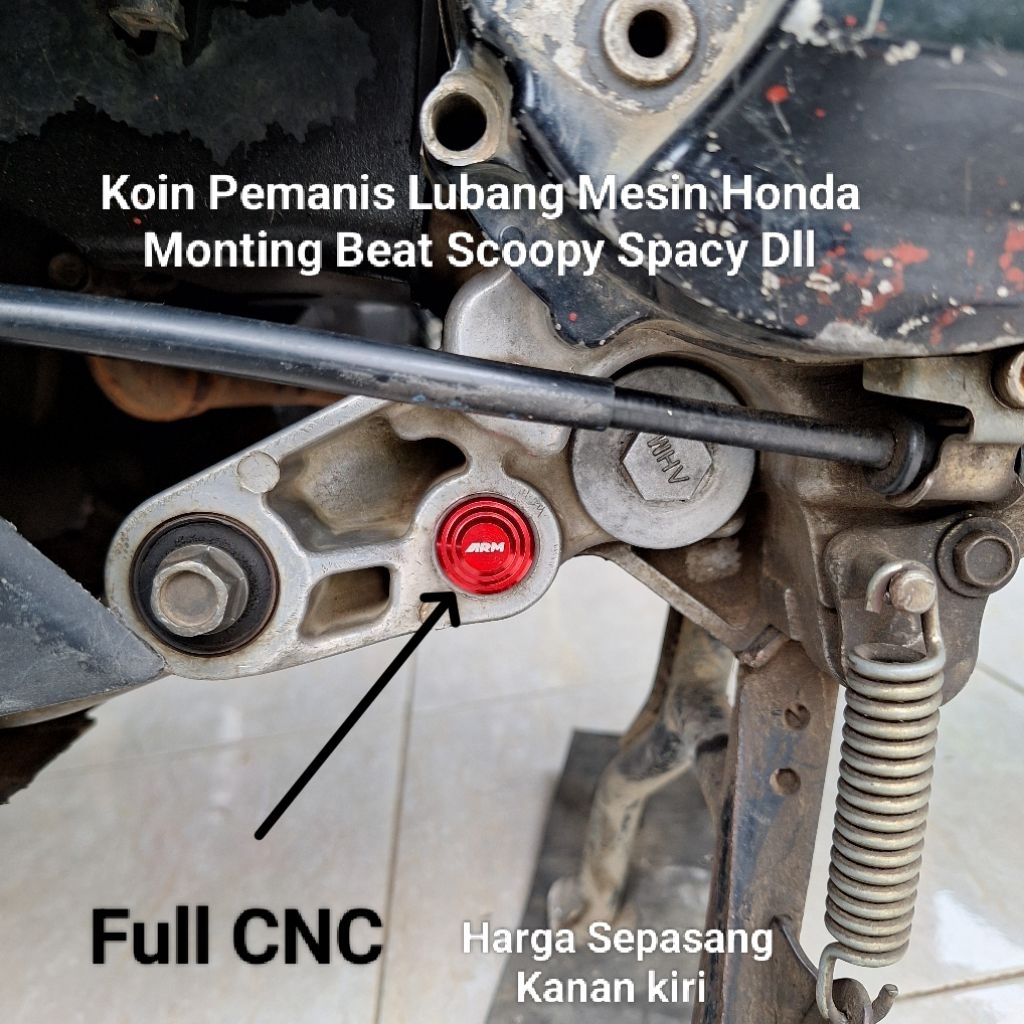 MESIN Full CNC Aluminum Alloy Engine Hole Sweet Coin for Honda Scoopy ...