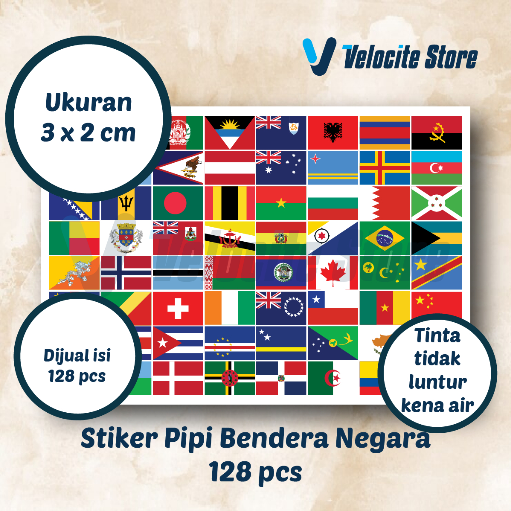 3x2 cm National Flag Cheek Stickers (128 pcs) | Shopee Philippines
