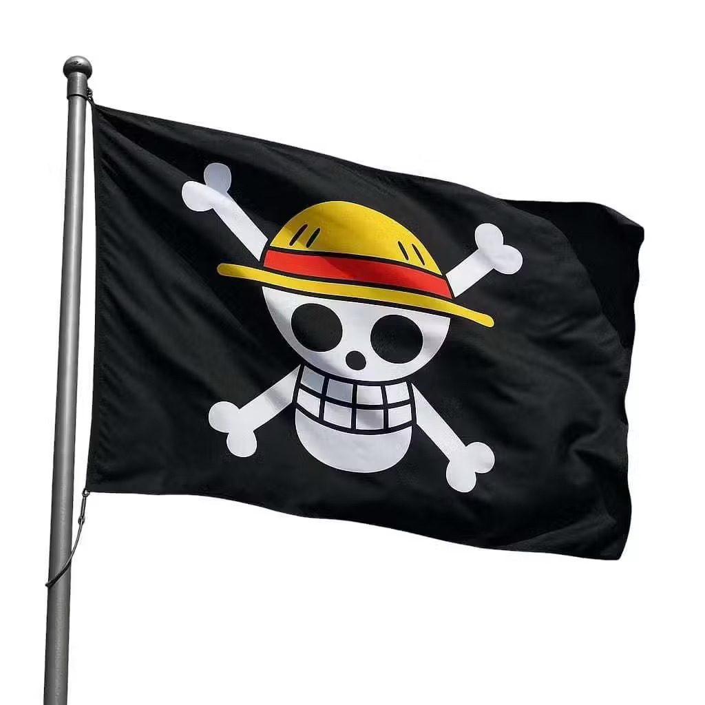 One Piece Jolly Roger Flag Big Small Anime Luffy Mugiwara Pirate ...